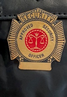 "Approved Security Officer" Metal Badge